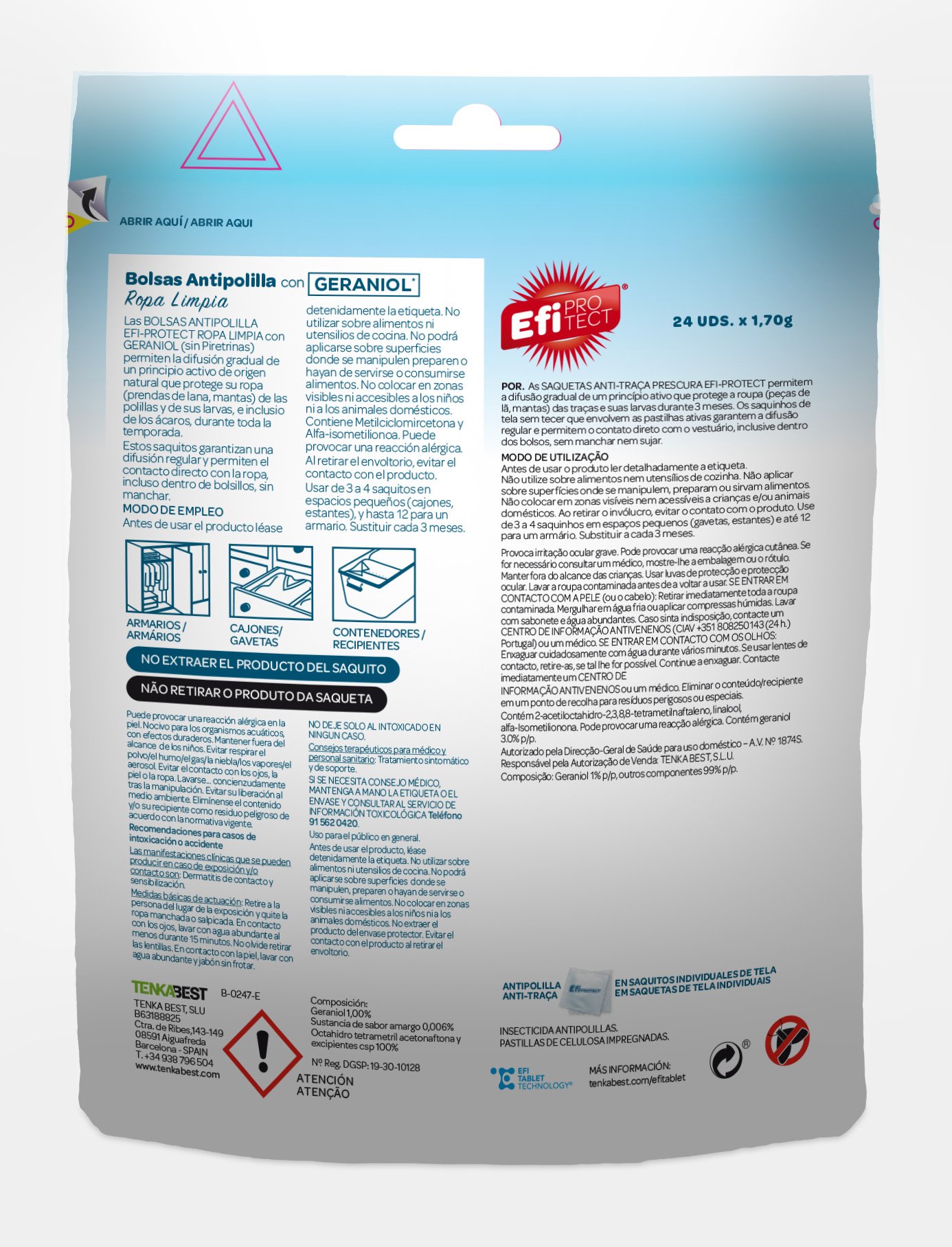 Bolsas Antipolillas Ropa Limpia - TENKA BEST